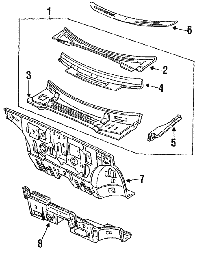 1991-1994 Mercury Capri Lower Dash Panel E9JY76016B26B | QuirkParts