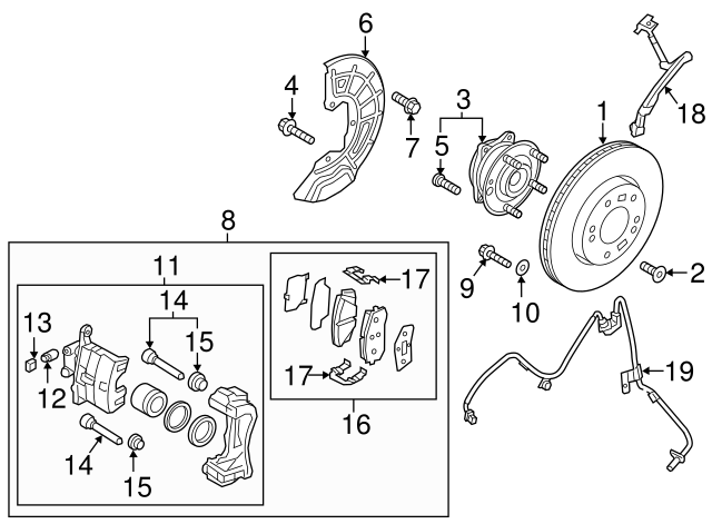 51712-C1000 - Disc Brake Rotor Front 2016-2024 Kia | Kia.Parts Store