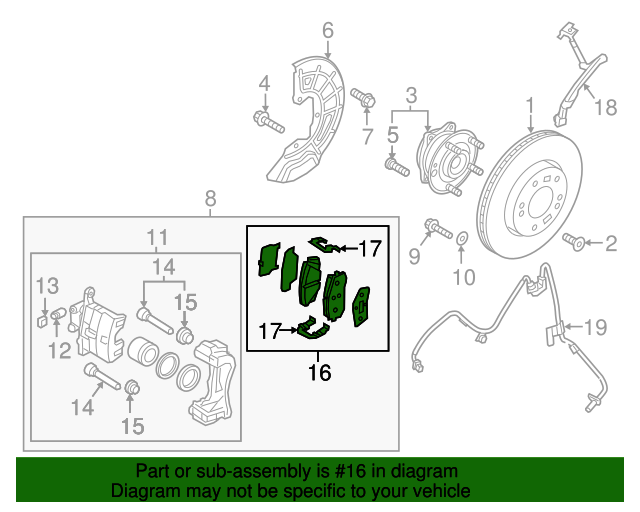58101-E6A10 - Brake Pads Front 2017-2020 Kia Optima | Kia.Parts Store
