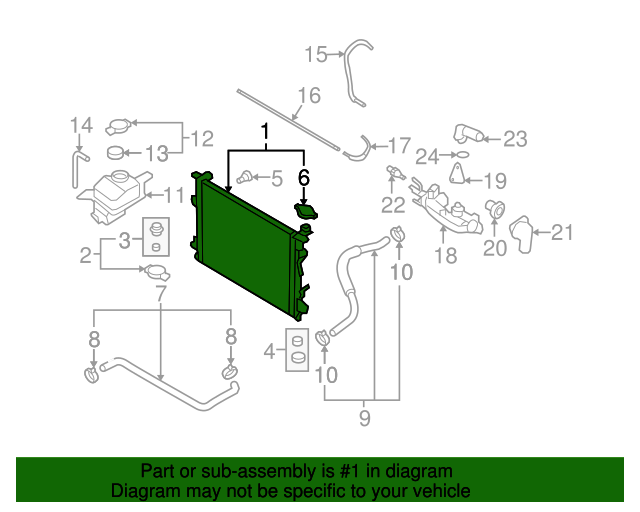 2006-2010 Hyundai Radiator Assembly 25310-3L290 | QuirkParts