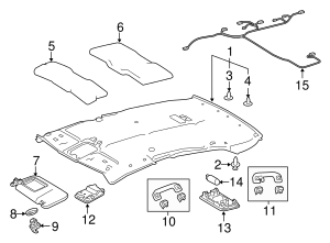 63344-06240 - Headliner Silencer 2018-2024 Toyota Camry ...