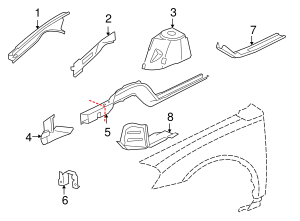 2011-2016 Chevrolet Lower Rail - Passenger Side (RH) 19355183 ...