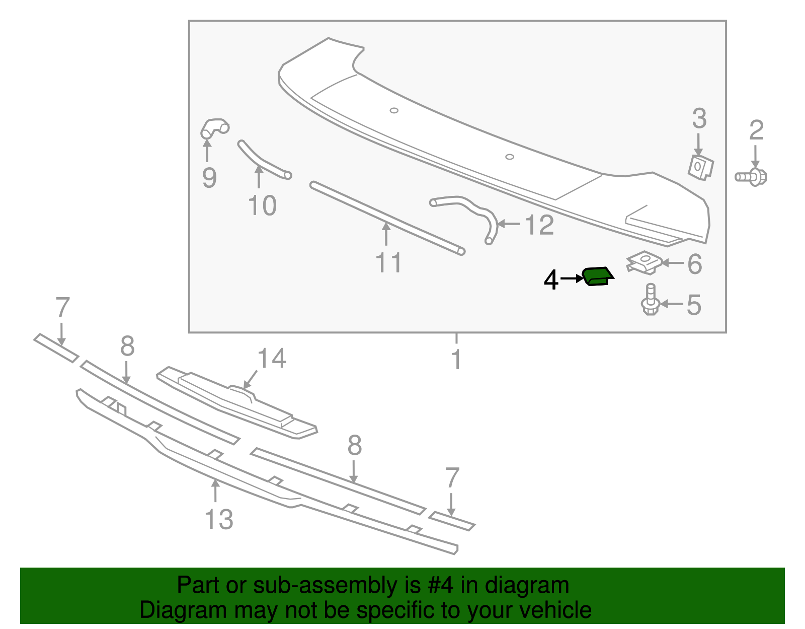 91513-T6A-003 - 2016-2022 Honda - Clip Tailgate Spoiler | Honda Car Parts Direct