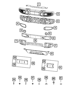 2018-2023 Jeep Fog Lamp Bracket 68298651AA | Mopar Online Parts