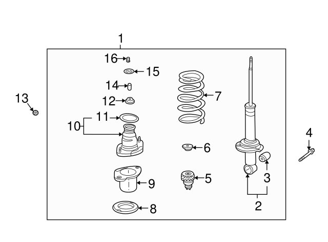 52675-SCV-A02 - Base Rear Shock Absorber Mounting - 2003-2011 Honda ...