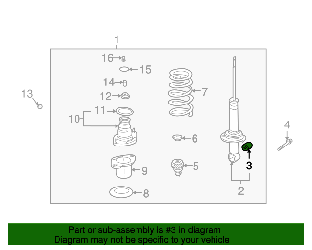 52622-SCV-A01 - Strut Bushing 2003-2011 Honda Element | Toronto Honda Parts