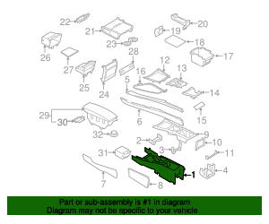 Genuine BMW 51-16-6-954-938 | Console Housing | FREE Shipping on Most ...