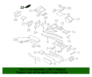 51166954946 - 2007-2014 BMW Cup Holder Box (51-16-6-954-946) | BMW of ...