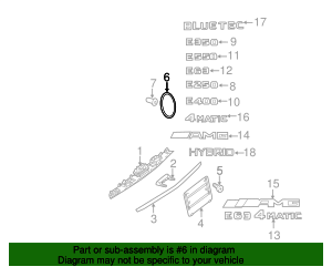 Genuine Deck Lid Emblem for 2010-2016 Mercedes-Benz | Part# 212-817-00 ...