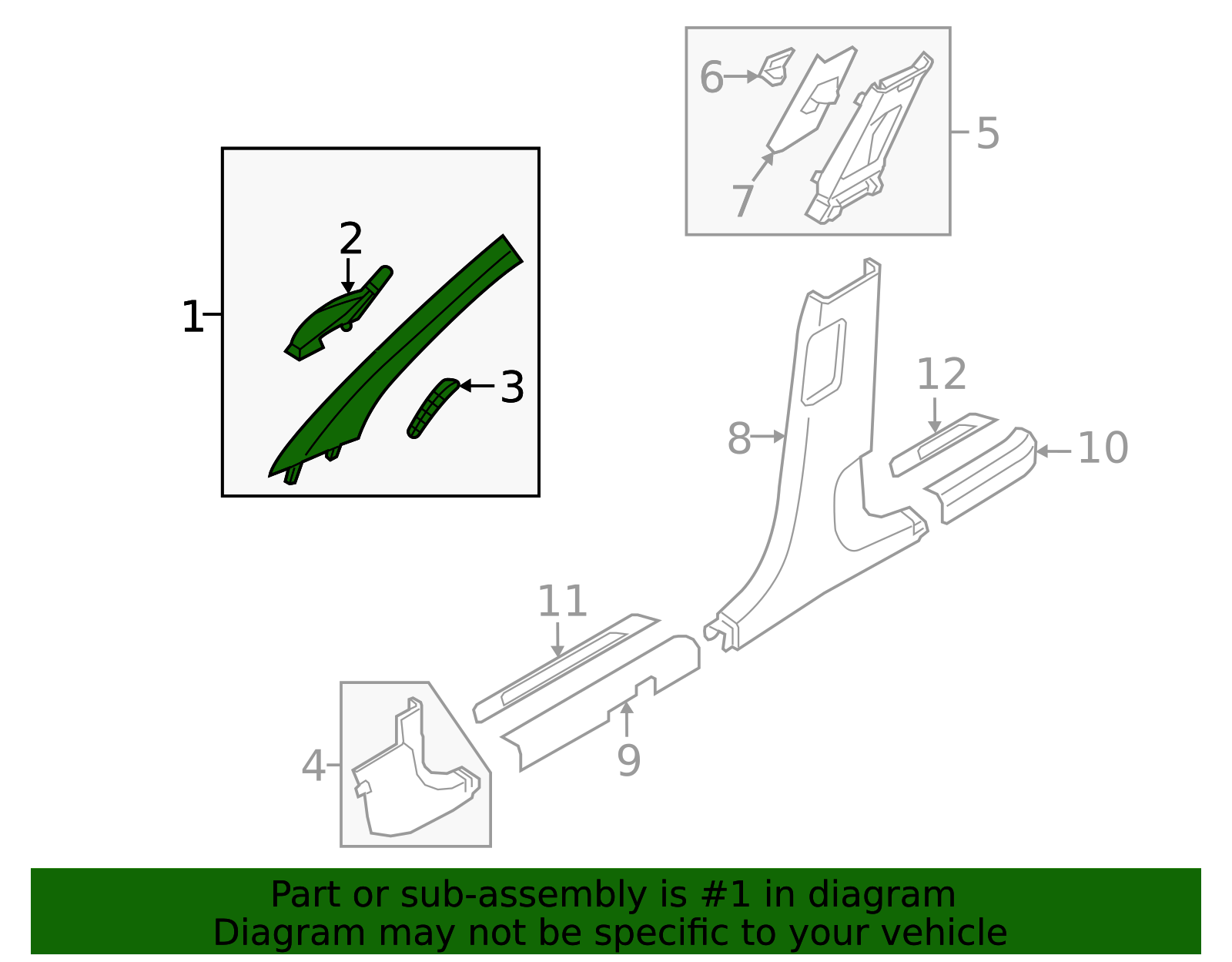 2022-2024 Hyundai Tucson Windshield Pillar Trim 85810-N9000-MMH ...