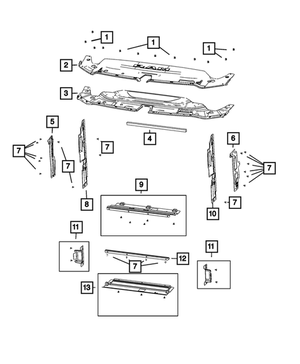 2019-2025 Ram 1500 Radiator Upper Seal 68294550AC | Mopar eStore