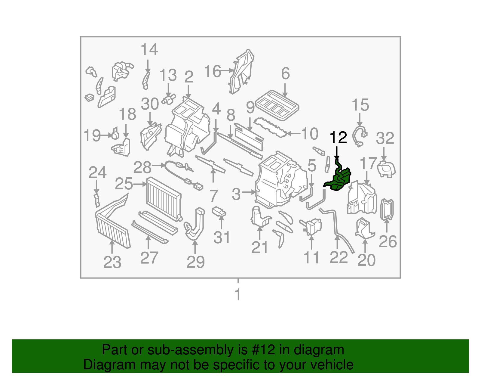 72131AG25A - 2006-2009 Subaru - HVAC Air Inlet Door Actuator | Subaru ...
