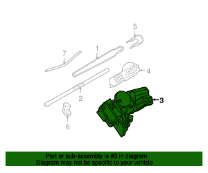 61627208602 - 2006-2012 BMW Rear Motor (61-62-7-208-602) | BMW of South ...