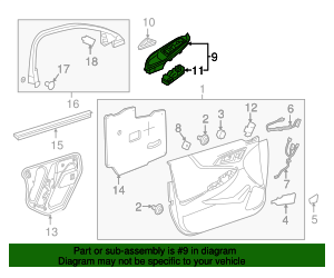 2016 Chevrolet Malibu Switch Bezel 84493838 | GMPartsDirect.com