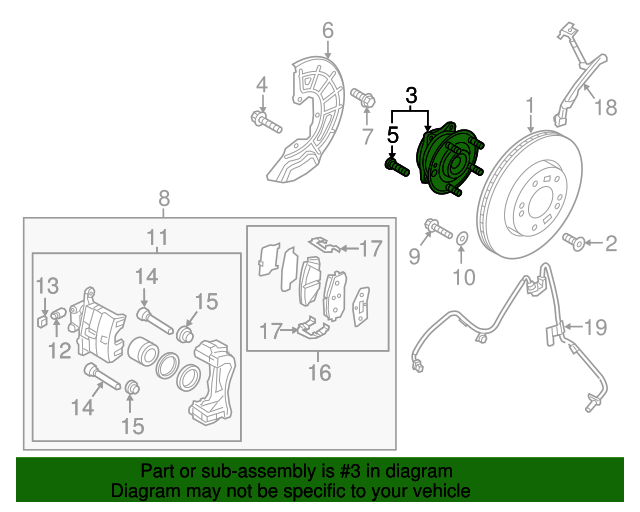 51750-C1000 - Hub Assembly 2016-2022 Kia | Kia.Parts Store