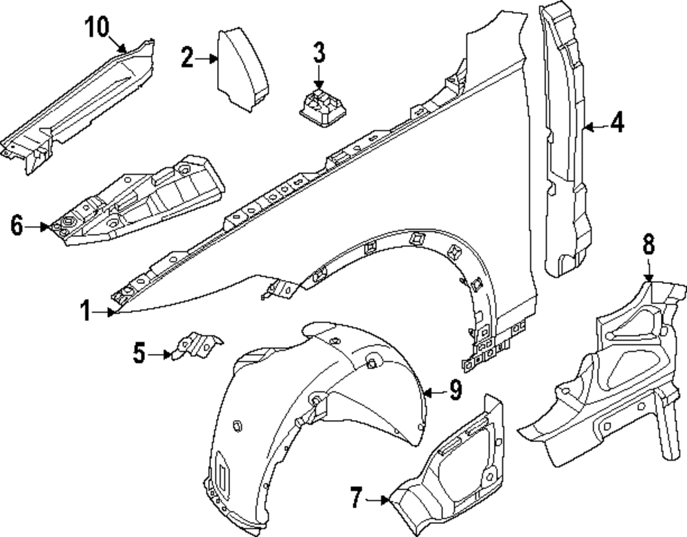 Hyundai - 66324-AR000 - Front Reinforced - 2023-2025 Genesis | OEM ...