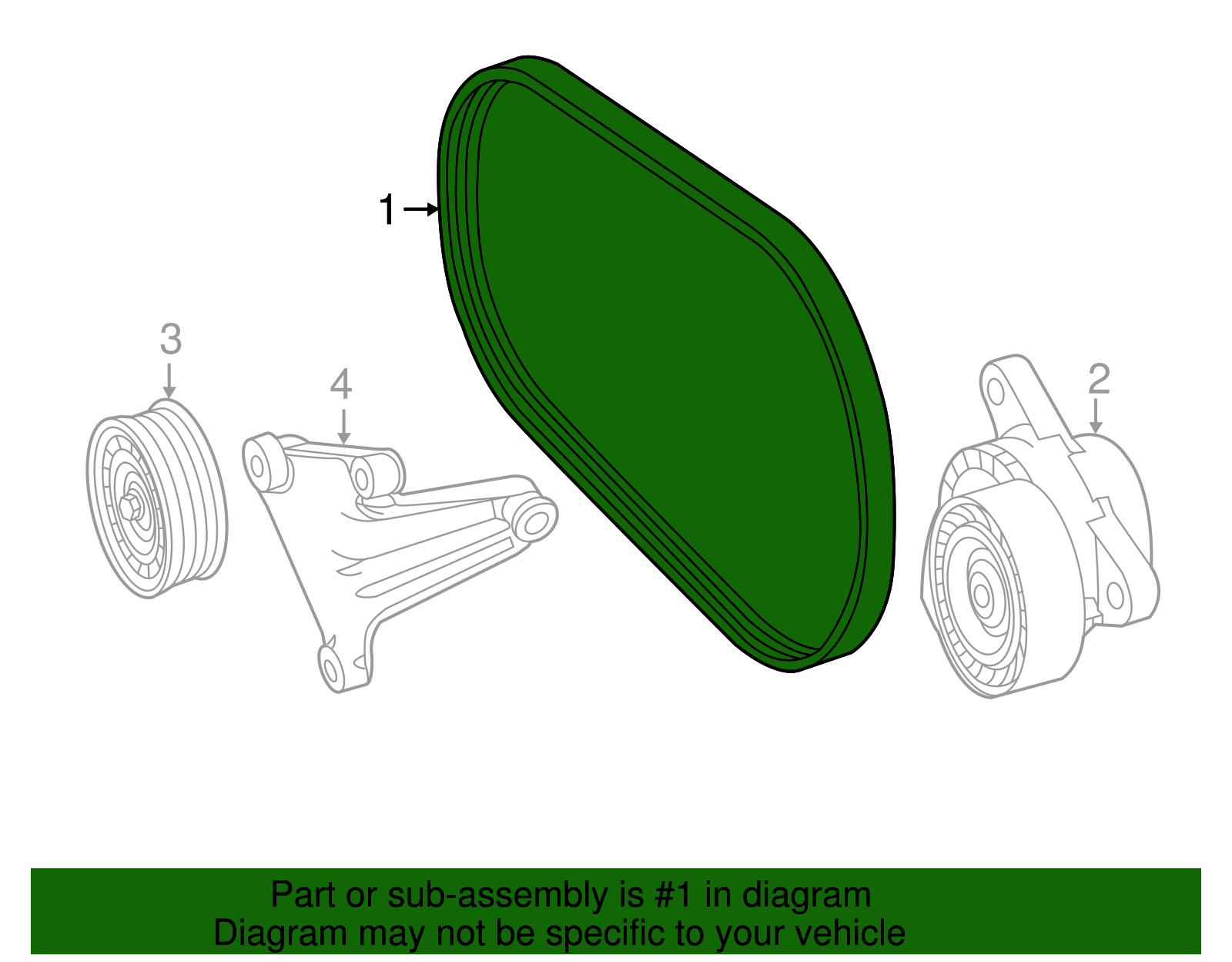 2012-2020 Mercedes-Benz Serpentine Belt 003-993-57-96 | Retail ...