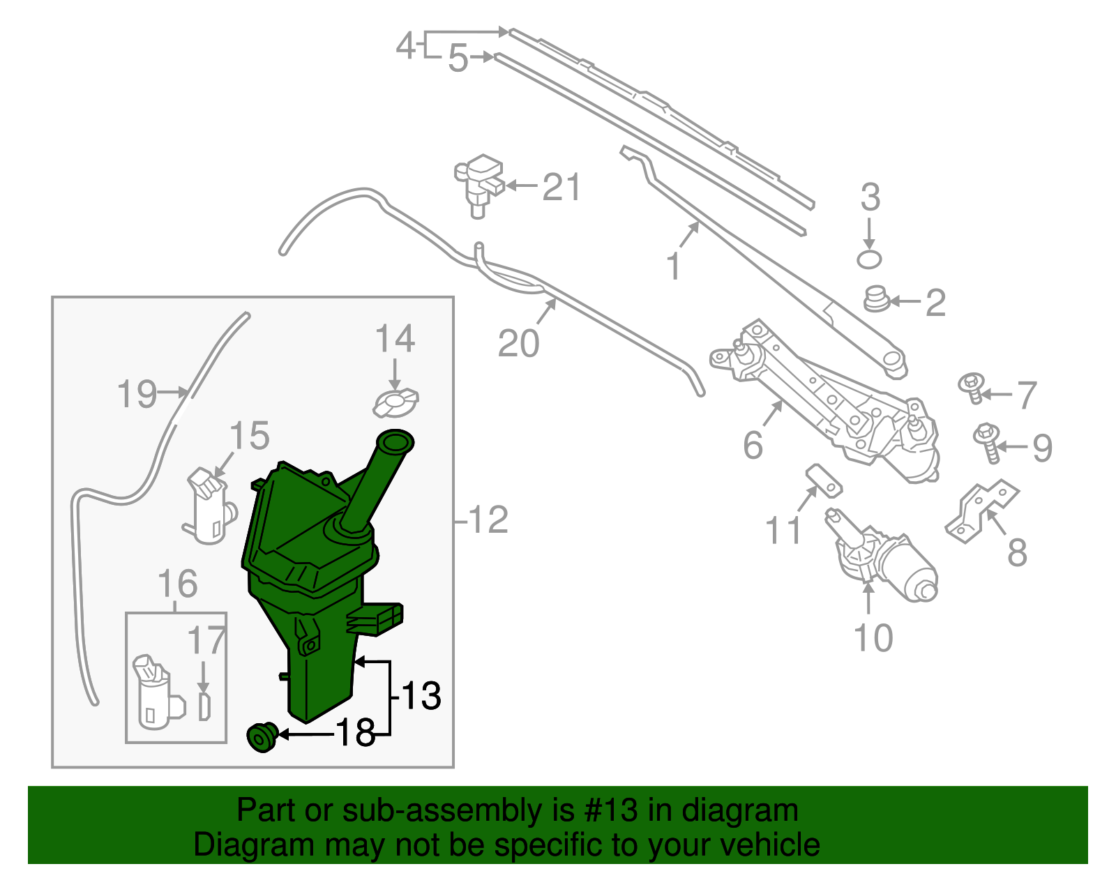 98620-F2500 - High-Quality Washer Fluid Reservoir for 2019-2020 Hyundai ...