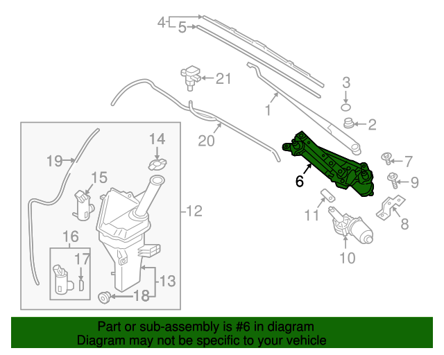 2017-2020 Hyundai Elantra Wiper Transmission 98120-F2000 | HyundaiParts ...
