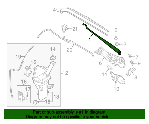 98321-F2000 - Windshield Wiper Arm 2017-2020 Hyundai Elantra ...