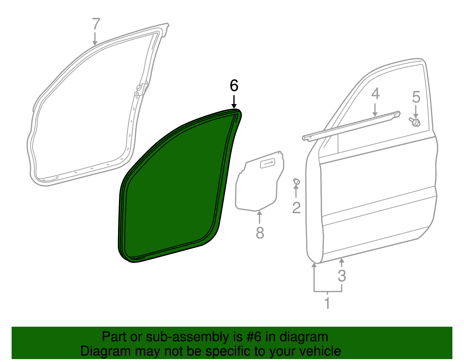 2003-2009 Toyota 4Runner Surround Weather-Strip 62311-35020-B0 | OEM ...
