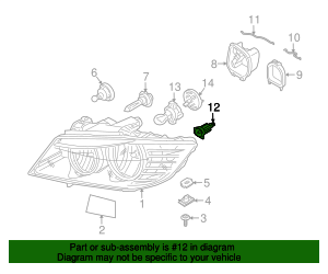 63117161444 - 2006-2012 BMW Halo Lamp Bulb (63-11-7-161-444) | BMW of ...