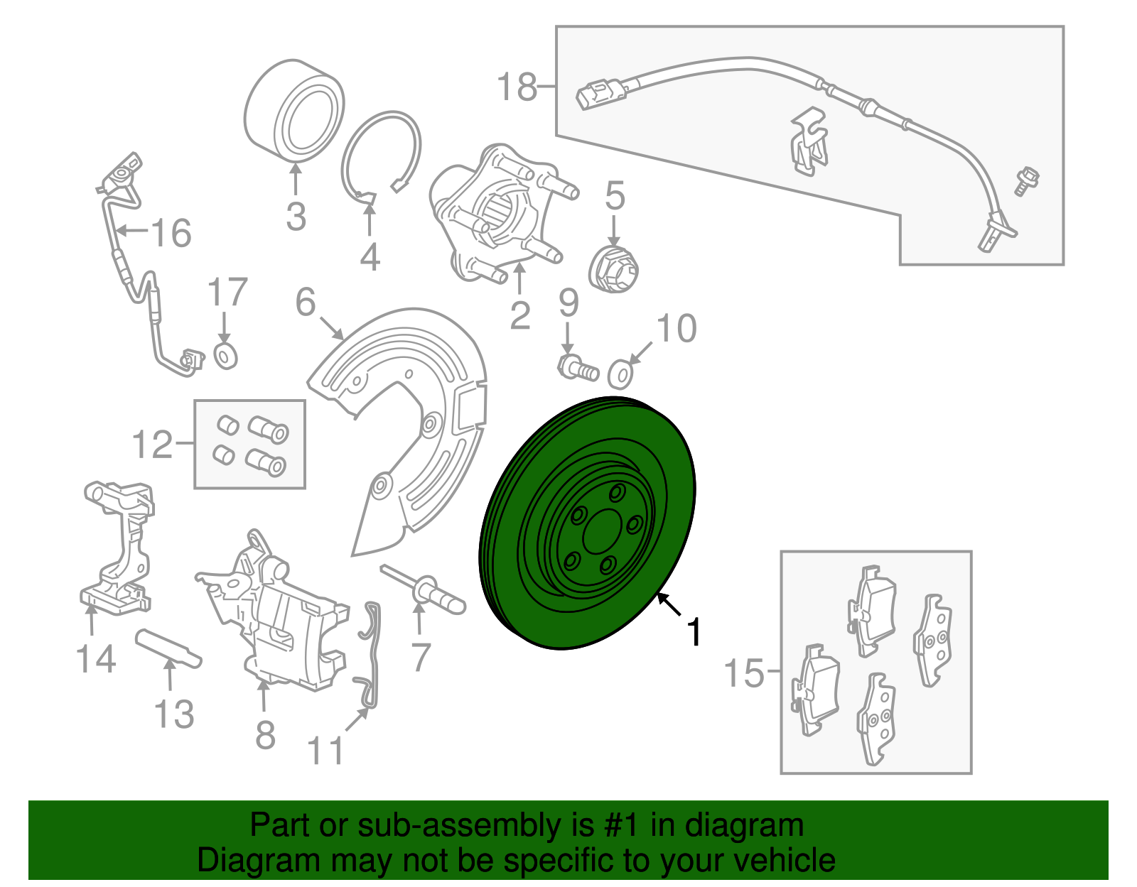 2004-2016 Jaguar Disc Brake Rotor Rear C2D26352 | JaguarParts.com