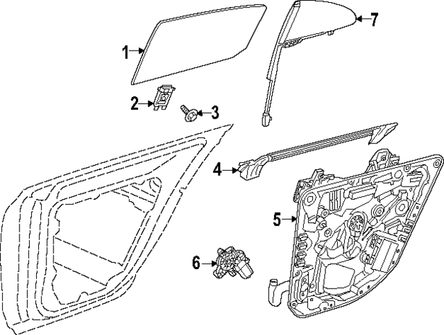 290-735-01-00 - Movable Glass 2019-2021 Mercedes-Benz | Mercedes-Benz ...