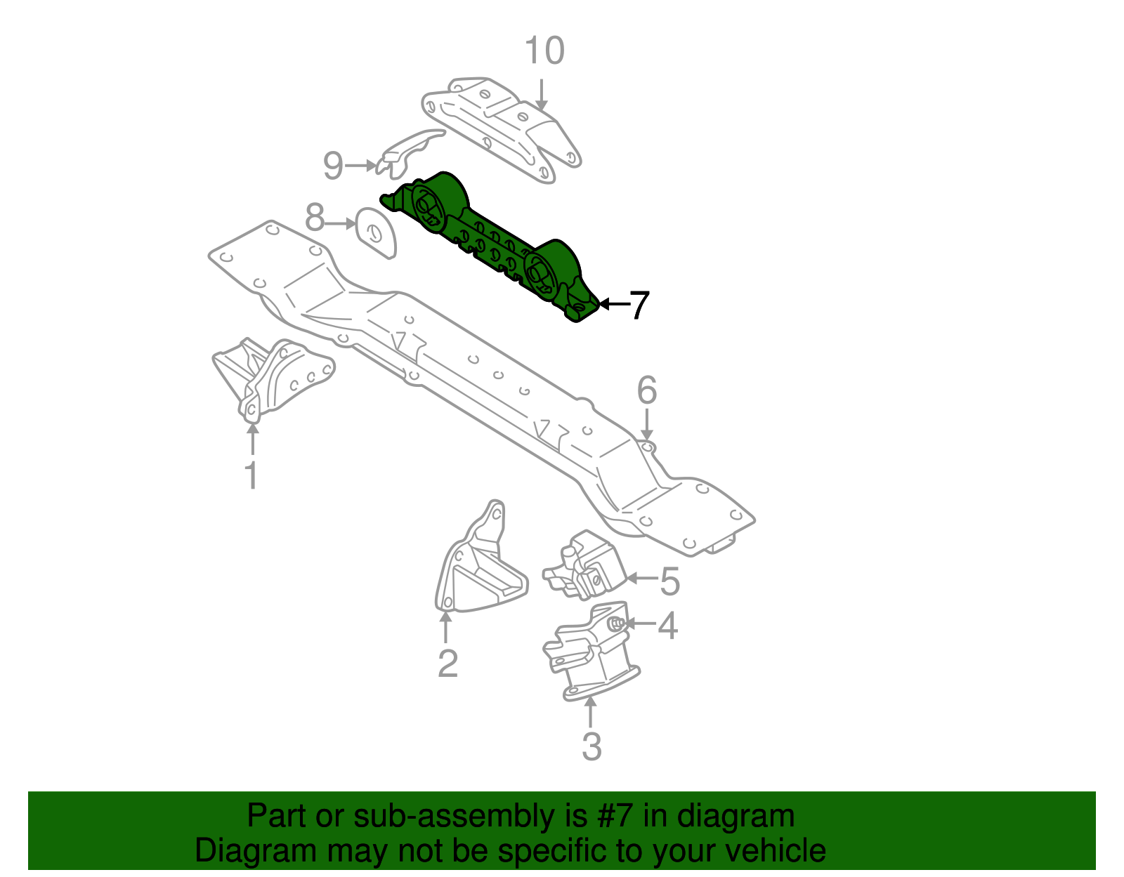 1997-2003 Mitsubishi Montero Sport Rear Mount MR267868 | Mitsubishi ...