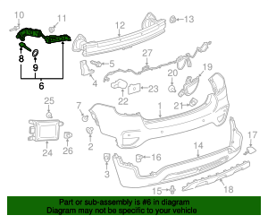 2015-2022 Chevrolet Trax Rear Driver Side Bumper Fascia Guide 95430135 ...