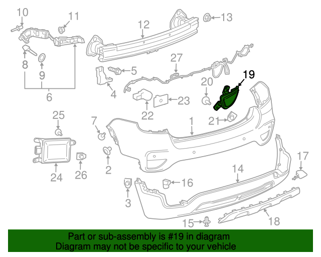 2017-2022 Chevrolet Trax Rear Passenger Side Fascia Signal Lamp ...
