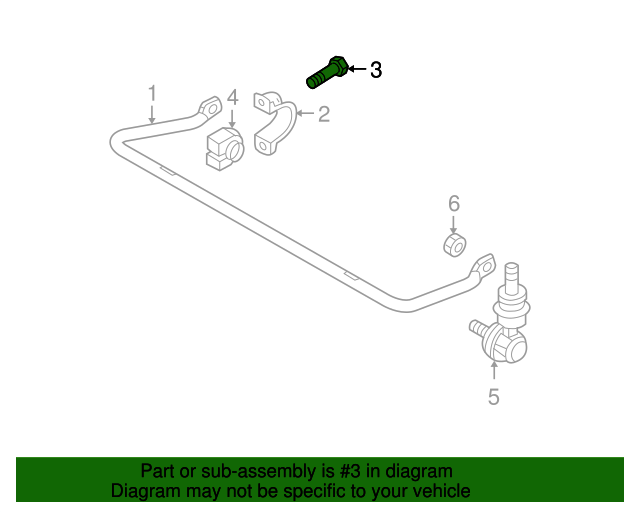 2004-2015 Mazda Stabilizer Bar Bolt 9YA0-21-088F | RealMazdaParts.com