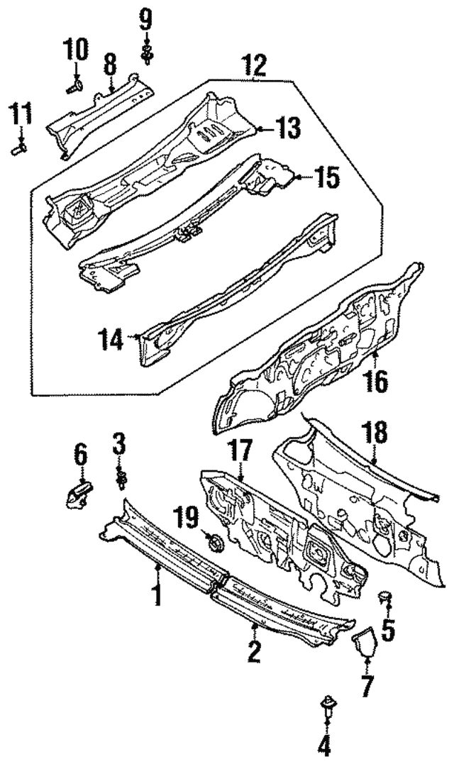0K2A1-53400E - Dash Panel 1998-2001 Kia Sephia | Kia.Parts Store