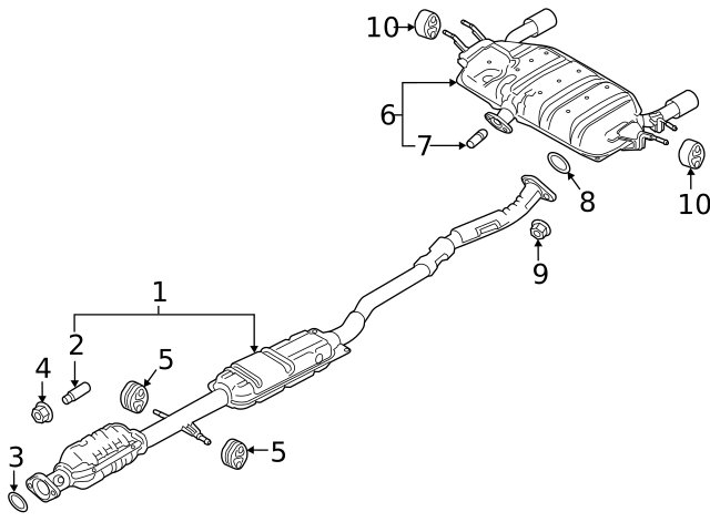 PY4X-40-100A - Rear Muffler 2020-2024 Mazda CX-30 | Florida Mazda Parts