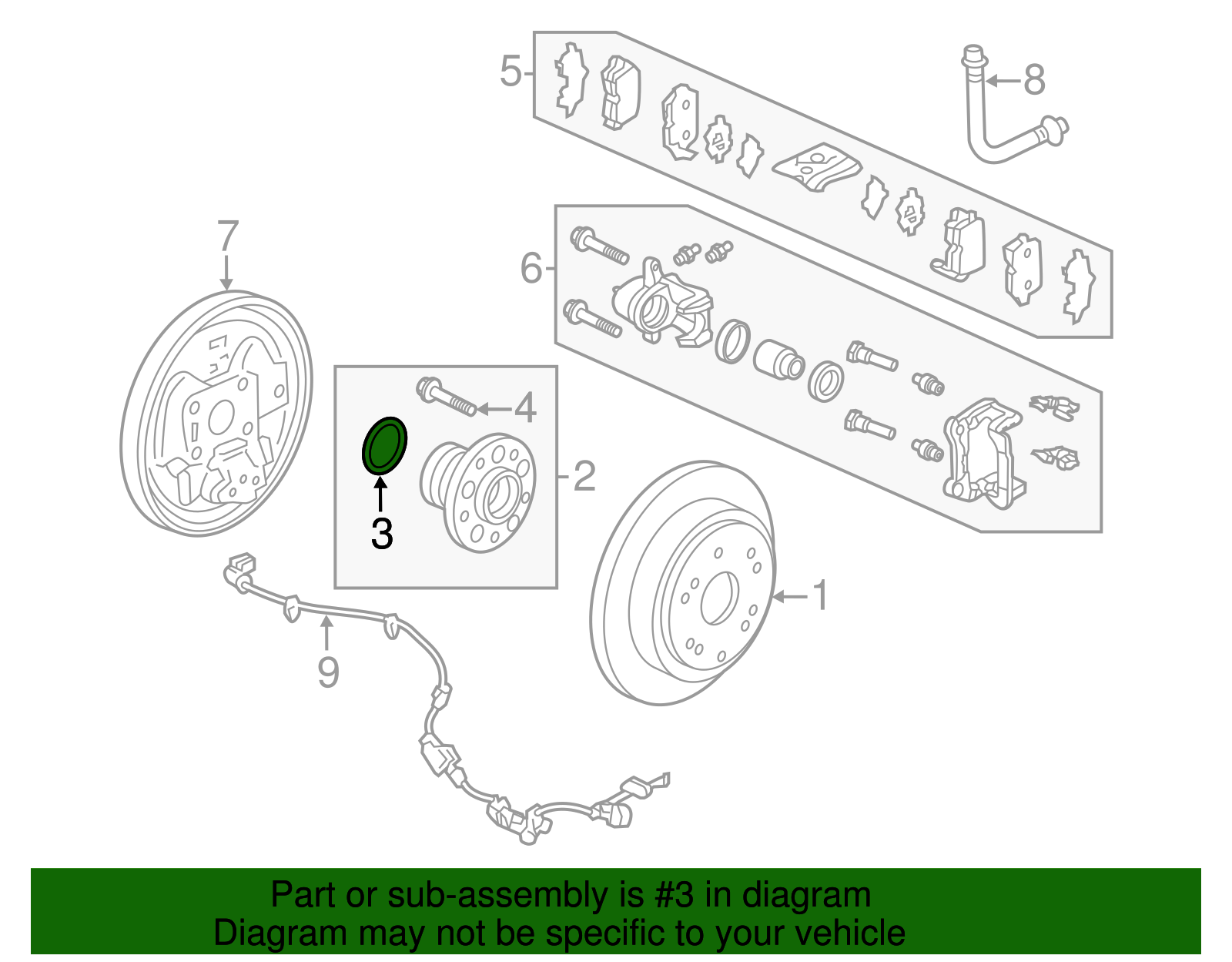 91352-TK8-A01 - Hub & Bearing O-Ring 2011-2017 Honda Odyssey | Honda ...