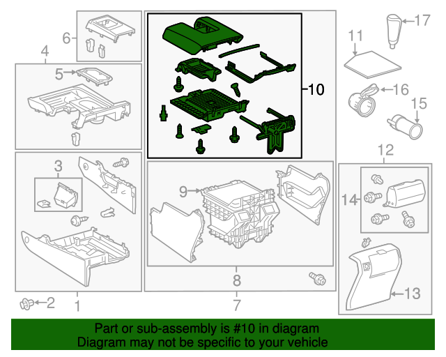 2014-2021 Toyota Tundra Armrest 58905-0C170-C1 | Toyota Parts Center