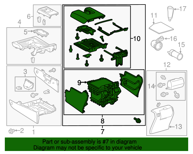58910-0C280-C4 - Console Assembly - 2014-2018 Toyota Tundra | Nucar ...