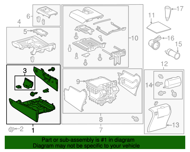 58811-0C051-C0 - Front Console - 2014-2021 Toyota Tundra | OEM Genuine ...