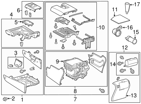 Console for 2020 Toyota Tundra | Toyota Parts Center