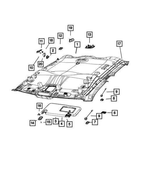 Headliners-Visors-Assist Straps for 2019 Ram 1500 | Mopar Parts Unlimited