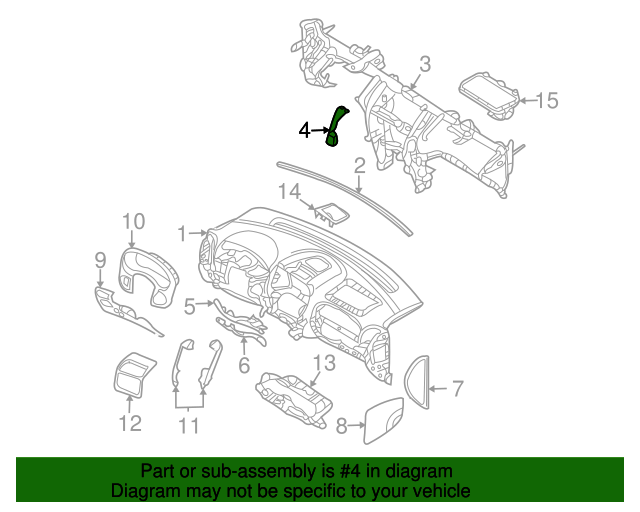 84415-4D050 - Reinforce Bar Bracket 2006-2014 Kia Sedona | Kia.Parts Store