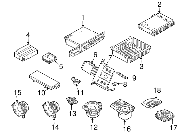 65136970005 - 2002-2008 BMW Woofer (65-13-6-970-005) | BMW of South ...