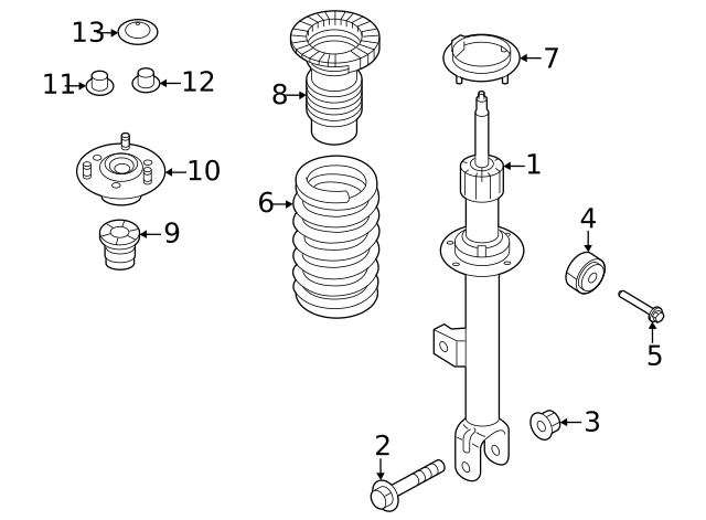 54634-T1000 - Suspension Strut Bellows 2021-2023 Genesis ...