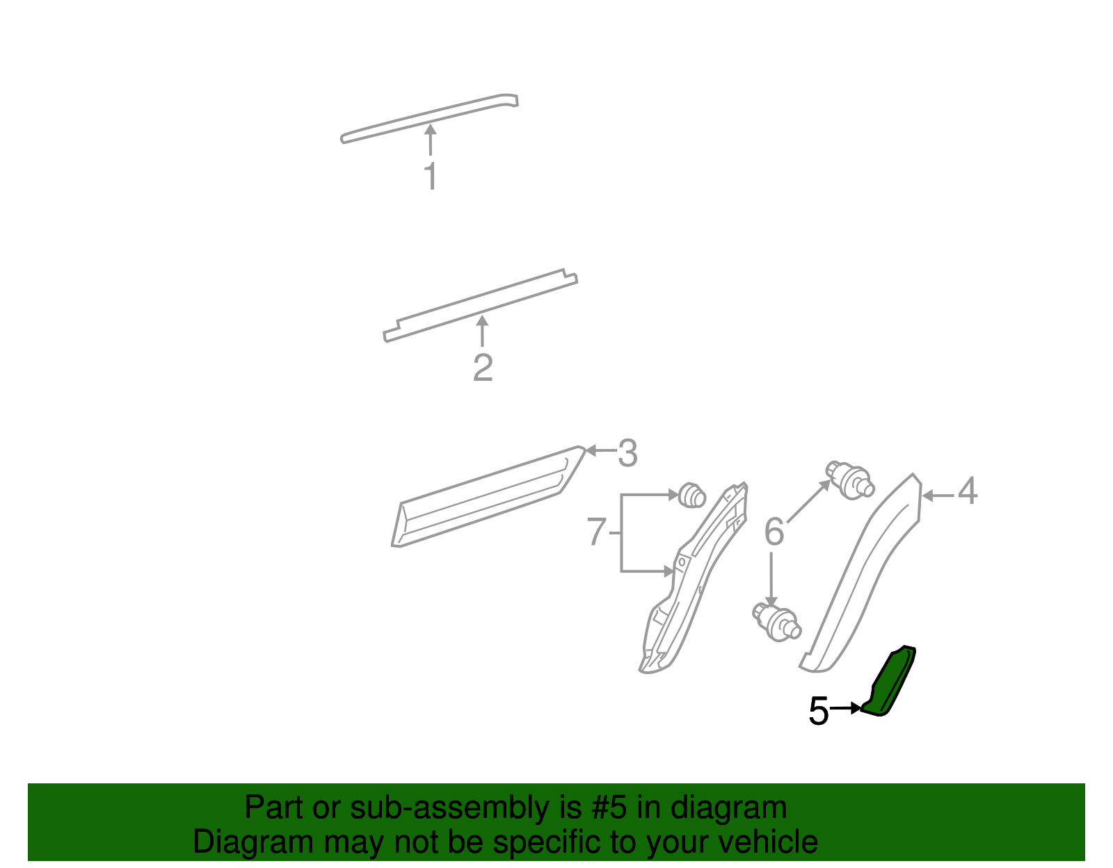 2005-2007 Toyota Sequoia Flare Protector 58741-0C050 | Toyota Parts Center