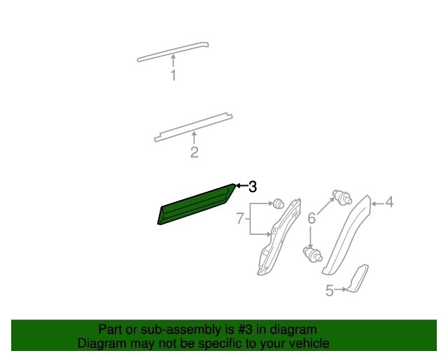 75741-0C901 - Body Side Molding - 2005-2007 Toyota Sequoia | nashuatoyota