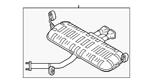 2019-2021 Hyundai Veloster Rear Muffler 28710-J3700 | QuirkParts