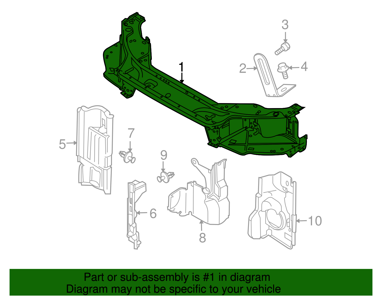 2007-2016 Volvo Radiator Support 31335558 | OEM Parts Online