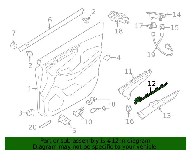94150XC01A - Light Bar - 2019-2021 Subaru Ascent | World OEM Parts Subaru
