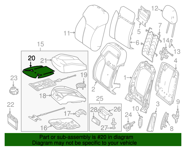 166-906-00-95 - Seat Cushion Heater 2012-2016 Mercedes-Benz | Mercedes ...