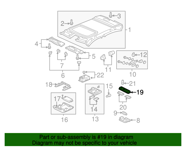 2007-2009 Acura Dome Lamp 34403-SEP-A01ZJ | OEM Parts Online